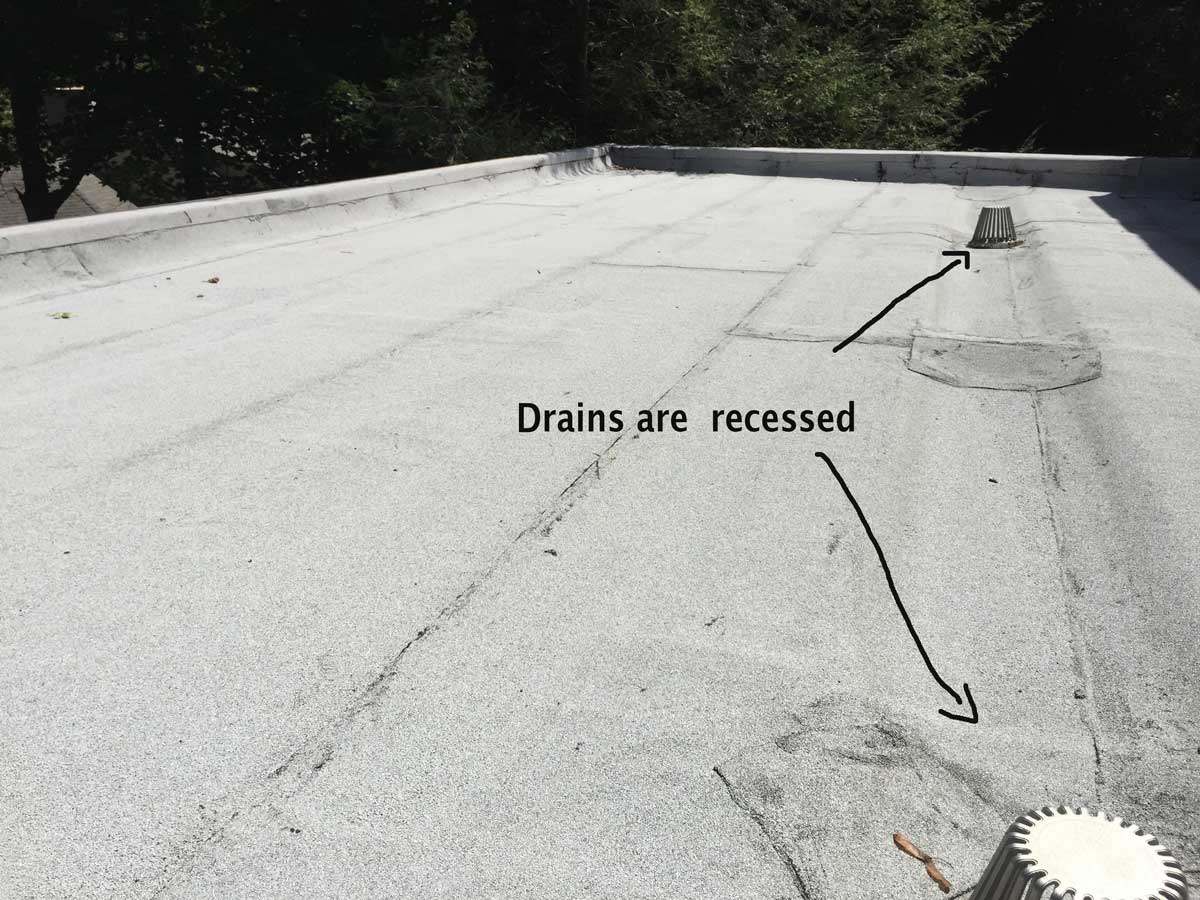 Recessed-drains - Commercial Roofing Contractors